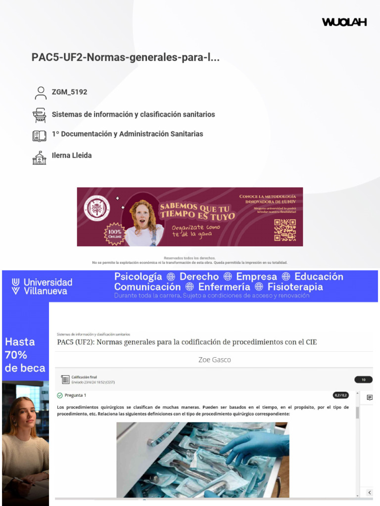 Wuolah Free PAC5 UF2 Normas Generales para La Codificacion de Procedimientos Con El CIE | PDF ...