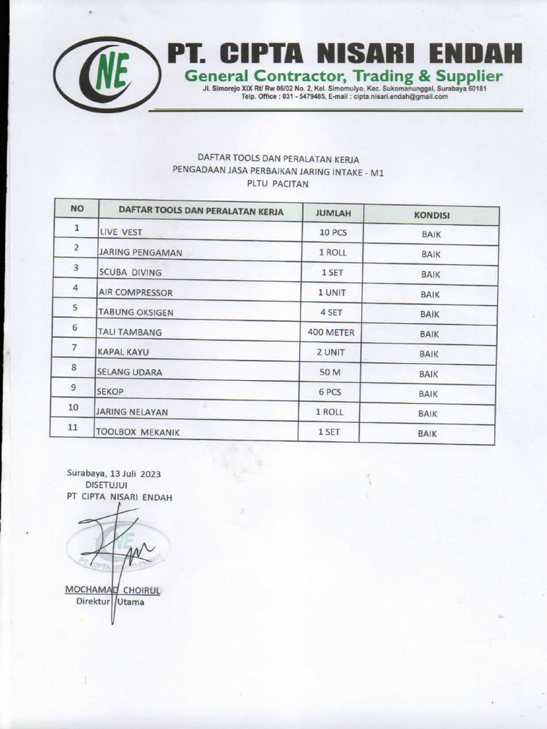 4 Daftar Tools | PDF