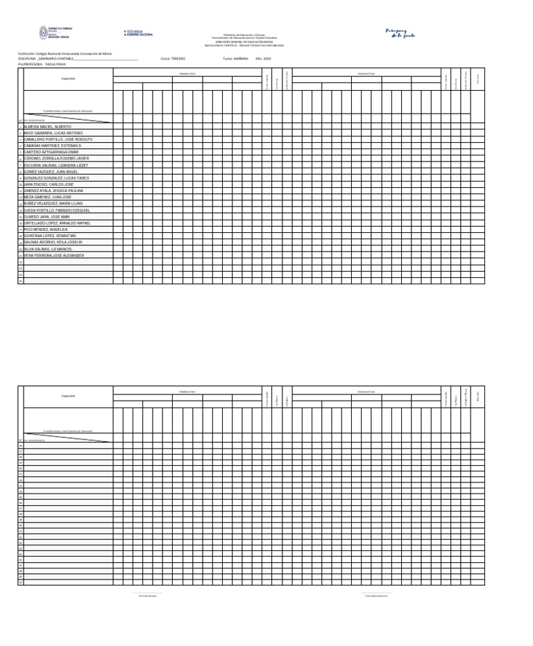 Plnilla de Proceso 3ro BTC | PDF