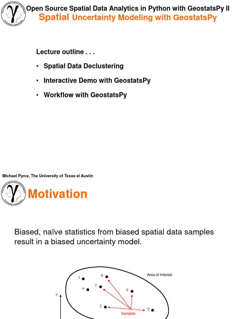 GeostatsPy Spatial Data Declustering | PDF | Estimator | Sampling (Statistics)