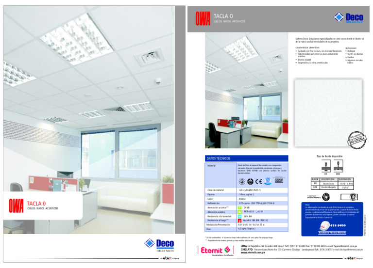 Ficha Tecnica Baldosa OWA Tacla O | PDF