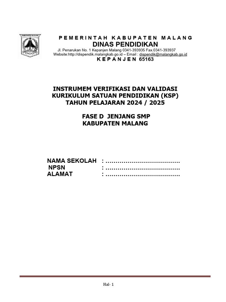 Instrumen Validasi KSP 2024 | PDF | Seni