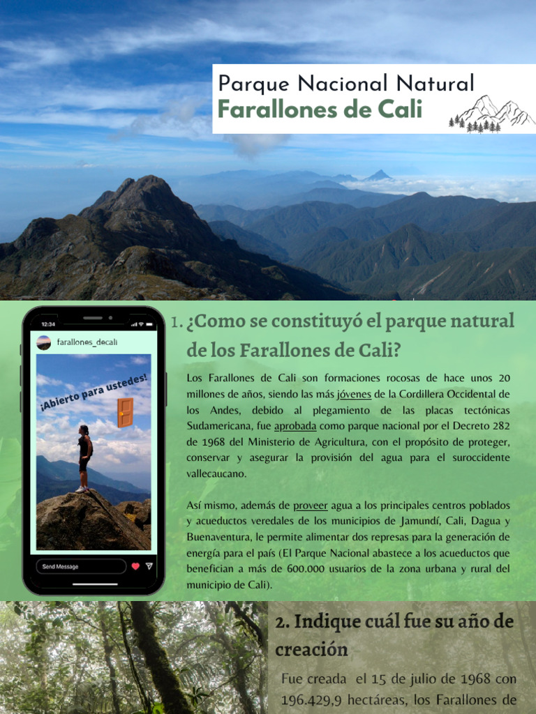 Parque Nacional Natural Farallones de Cali | PDF | Colombia | Andes