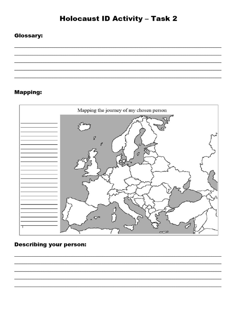 Holocaust ID Cards - Tasks 2 and 3 | PDF