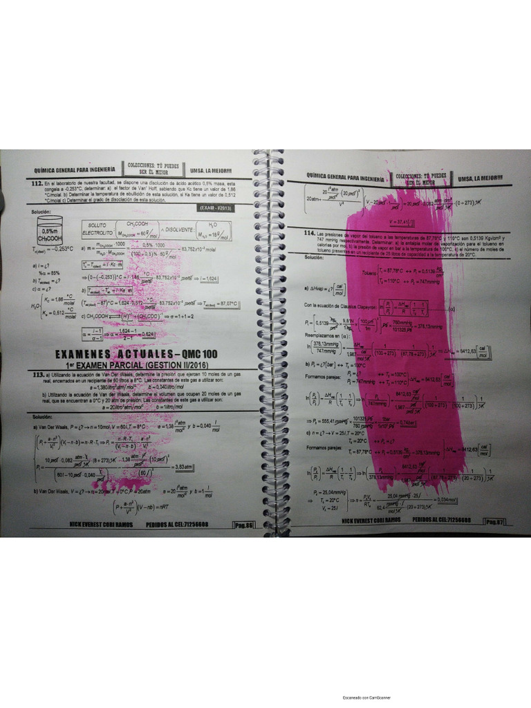 Ex-Menes Qu-Mica 100 1 - Parcial | PDF