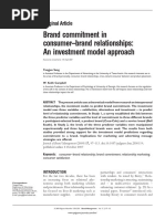 Commitment-Trust Theory in Marketing | PDF