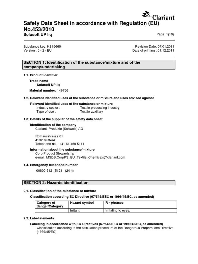 Toshiba Material Safety Data Sheet PDF Dangerous Goods, 55% OFF