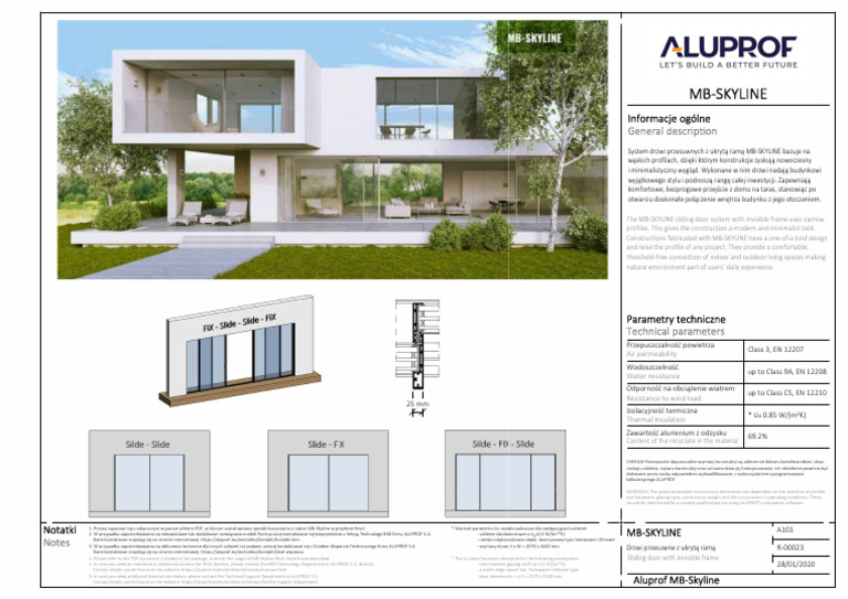 Aluprof MB-Skyline E Sliding-Door en | PDF