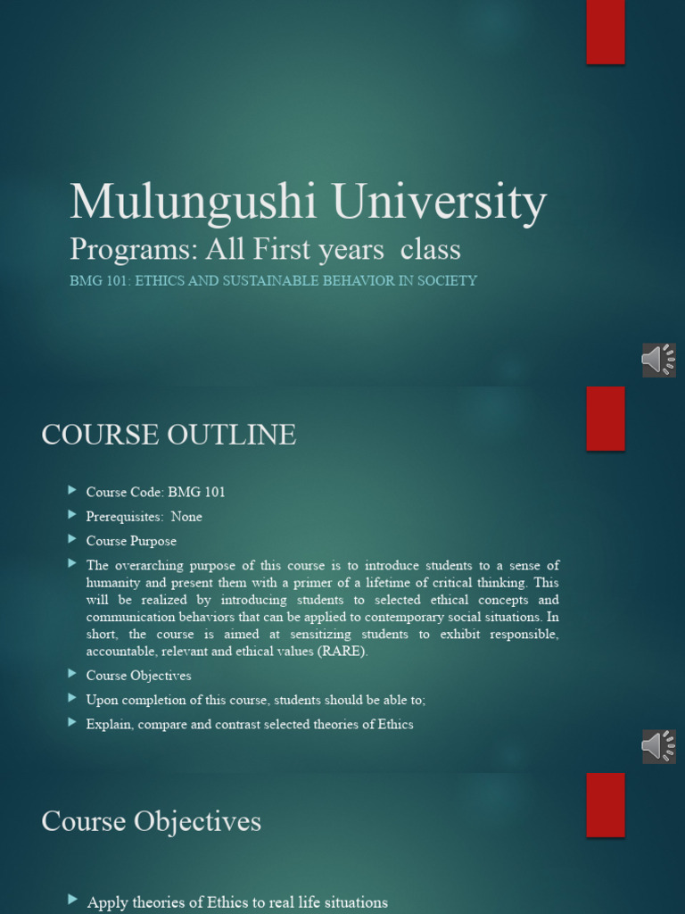 BMG 101 Ethics Lesson 1 | PDF | Behavioural Sciences | Psychology