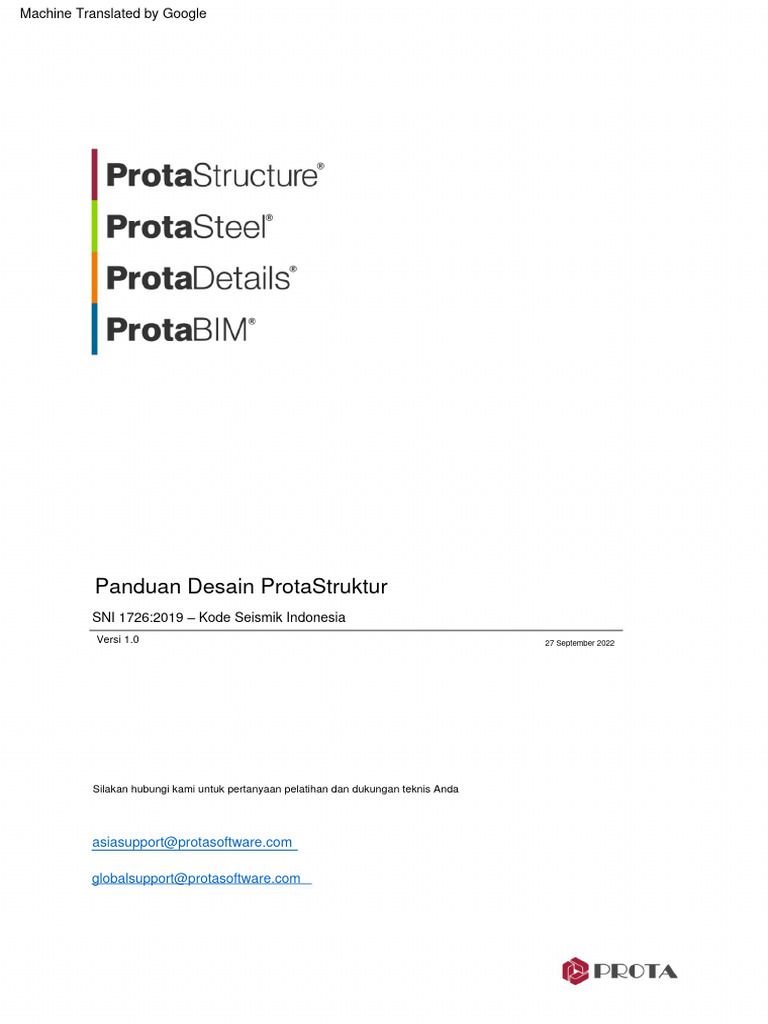 Protastructure Design Guide Sni 1726 2019 Indonesian Seismic Code | PDF