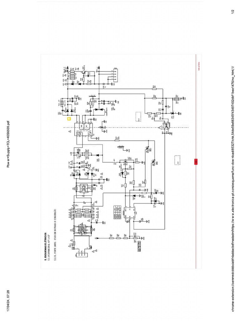 Esquema Fonte TCL 43S6500 | PDF