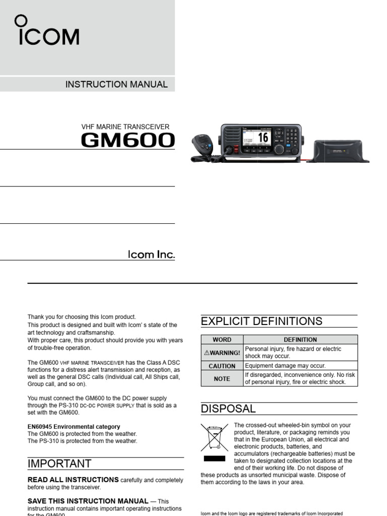 Gm600 Instruction Manual | PDF | Power Supply | Direct Current