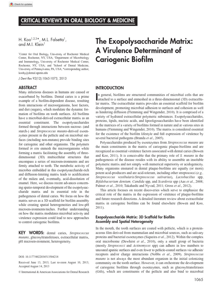 2) The+Exopolysaccharide+Matrix - +A+Virulence+Determinat+of+Cariogenic ...