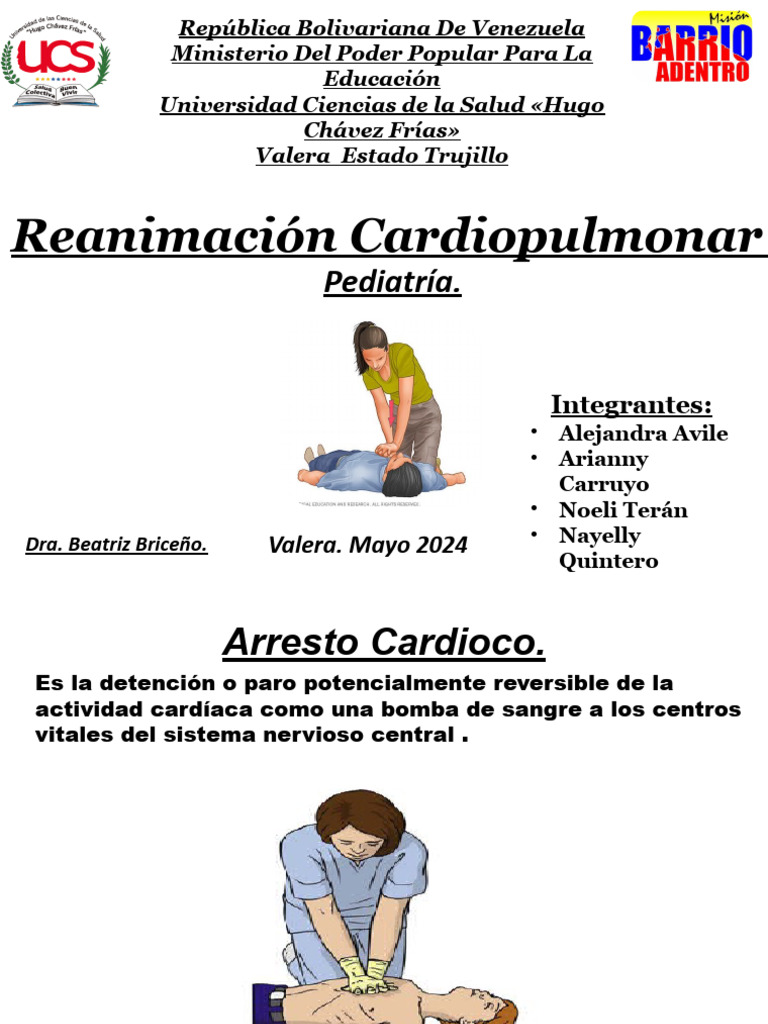 RCP 1.1 | PDF | Reanimación cardiopulmonar | Paro cardíaco