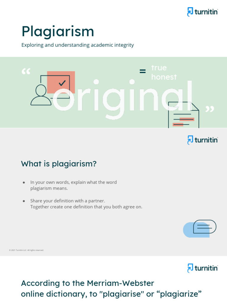 Turnitin - Exploring and Understanding Academic Integrity | PDF ...