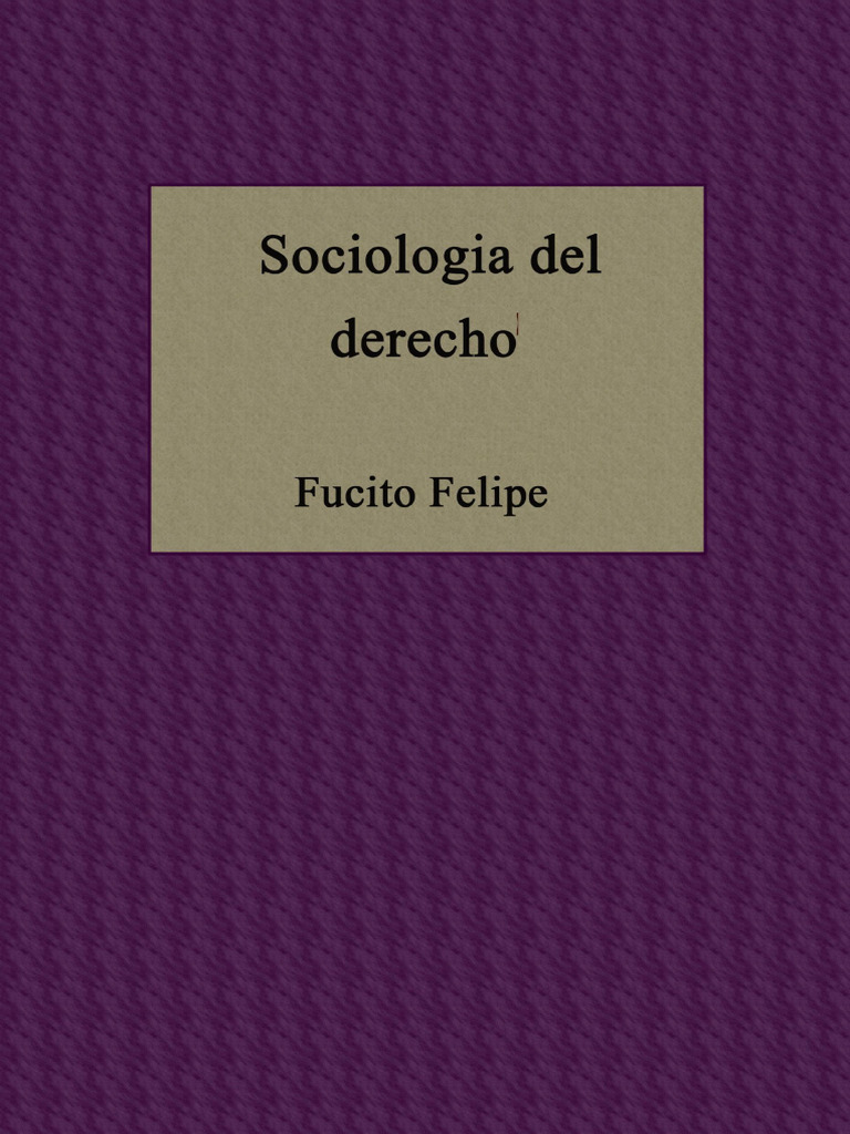 Sociologia Del Derecho - Fucito Felipe | PDF | Sociología | Sociedad