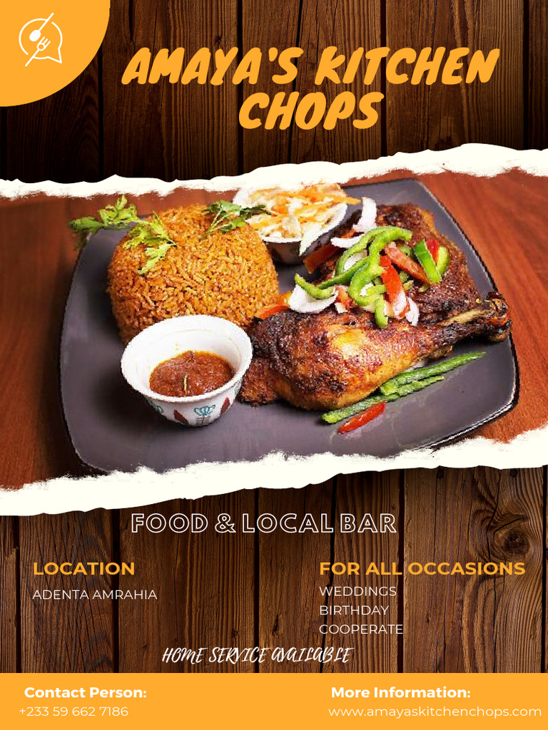 Amaya's Kitchen Chops in Adenta | PDF