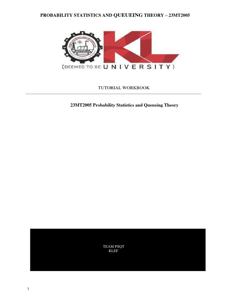 Psqt Odd Sem Tutorial Workbook 24-25 | PDF | Probability Distribution | Random Variable