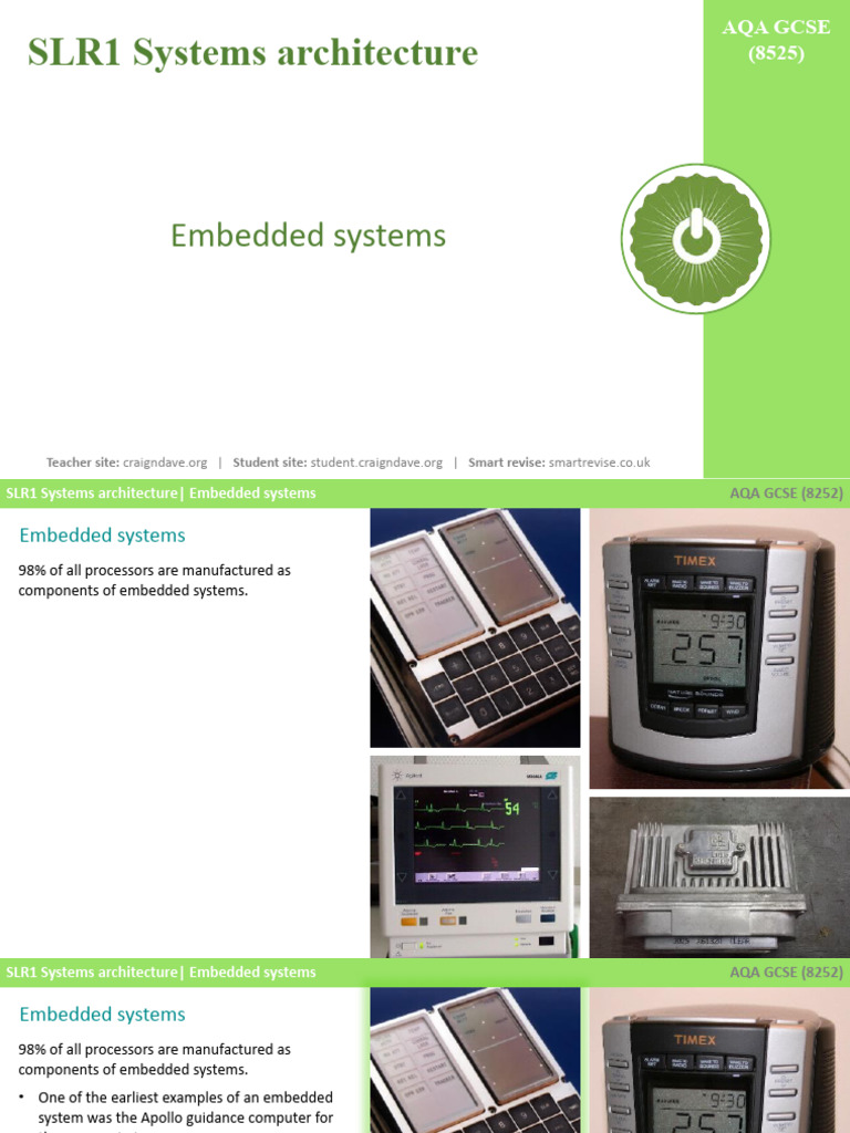 GCSE AQA SLR1 Embedded Systems | PDF | Embedded System | Central Processing Unit