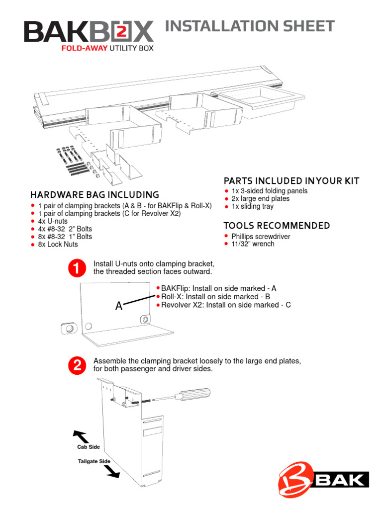 Bak Box 2 Installation Instructions | PDF | Screw