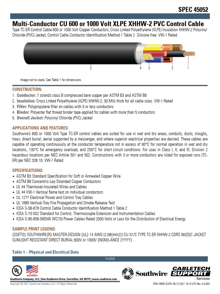 F.T. 2ax-1403-Mt Southwire | PDF | Electrical Conductor | Electromagnetism