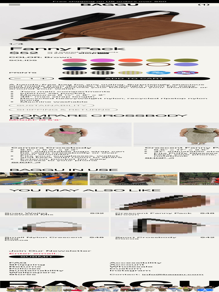 Fanny Pack Brown - Baggu | PDF