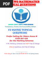 Form 3 - 1st Term Revision Test (2022-2023) (Revised) | PDF | Area | Sphere