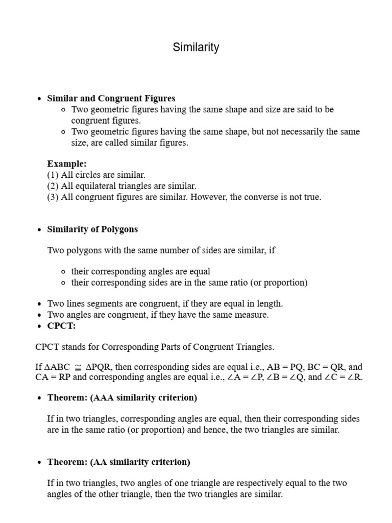 Similarity | PDF | Triangle | Triangle Geometry