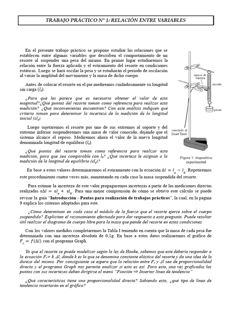 4 TP1 Relacion Entre Variables | PDF | Medición | Oscilación