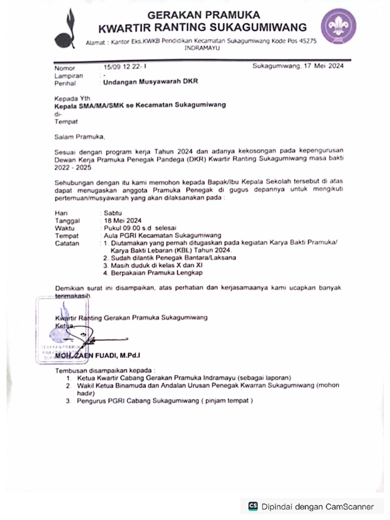 Undangan DKR-1 | PDF