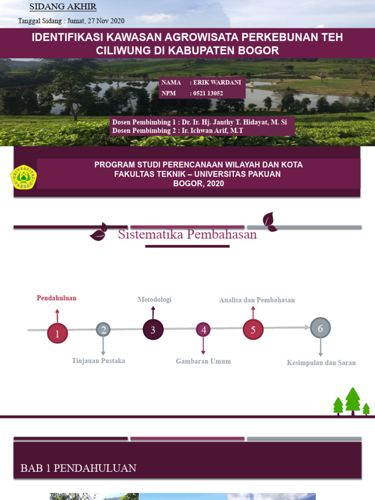 Identifikasi Kawasan Agrowisata Di Perkebunan Teh Ciliwung Kabupaten Bogor | PDF