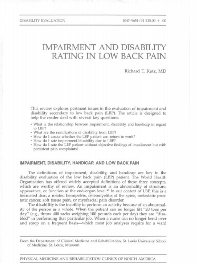 LBP Disablity | PDF