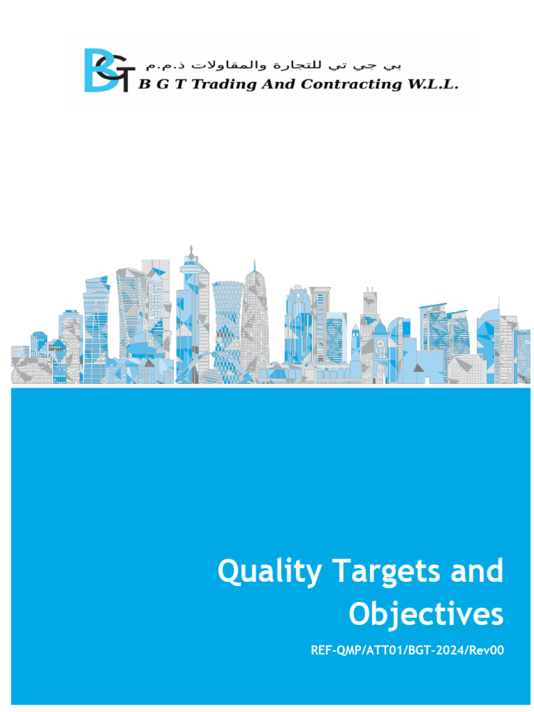 Appendix 01 - Quality Targets & Objectives | PDF | Audit | Auditor's Report
