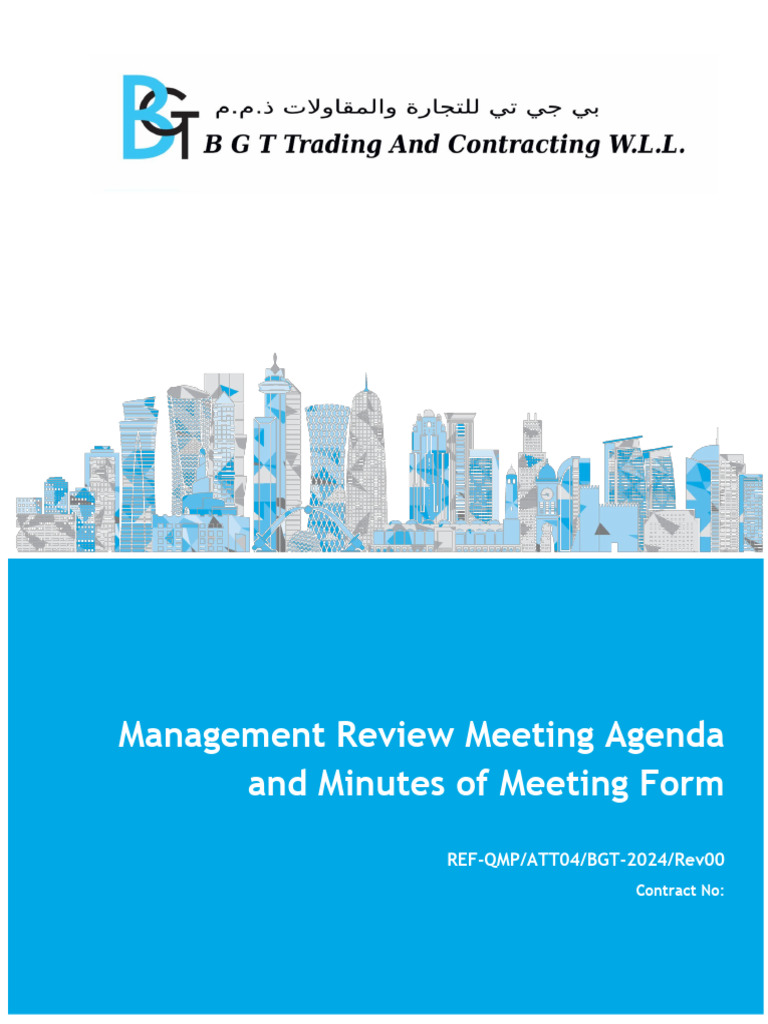 Appendix 05 - Management Review Meeting Agenda and Minutes of Meeting ...