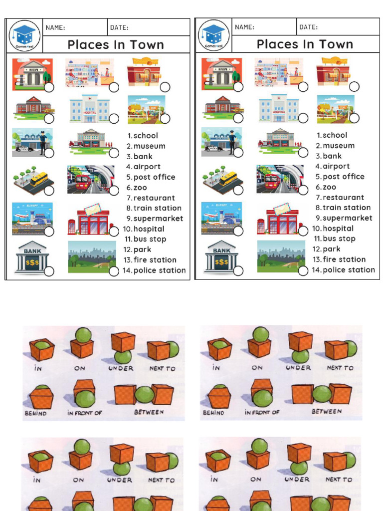 Prepositions and Places | PDF