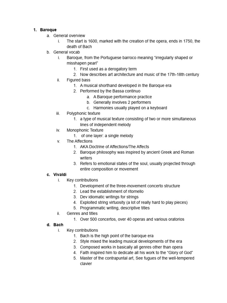 Level 9 Music History - No. 1, Overview | PDF | Classical Period (Music ...