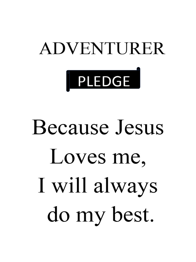 Adventurer Pledge and Law Guide | PDF | Self-Improvement | Religion ...