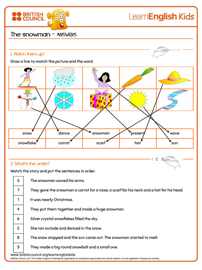 Snowman Activities for Kids | PDF | Christmas Characters | Water Ice