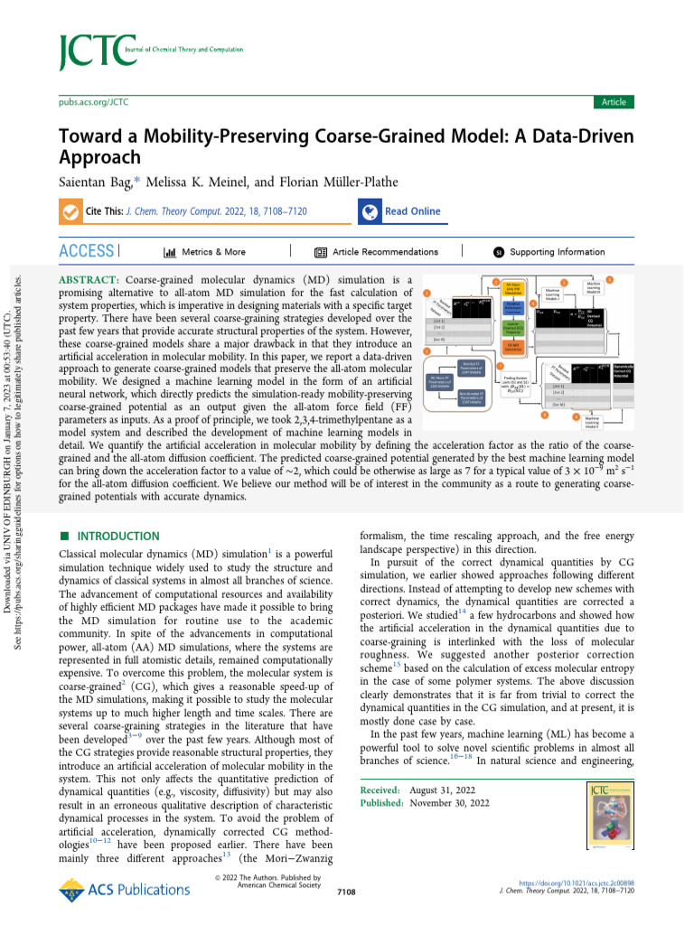 Bag-Toward A Mobility-Preserving Coarse-Grained Model-A Data-Driven Approach-article-review-2022 ...
