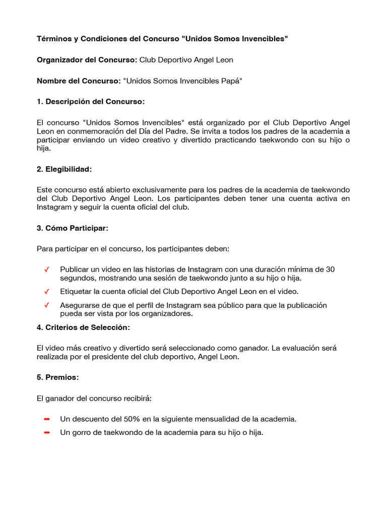 Concurso Dia Del Padre | PDF