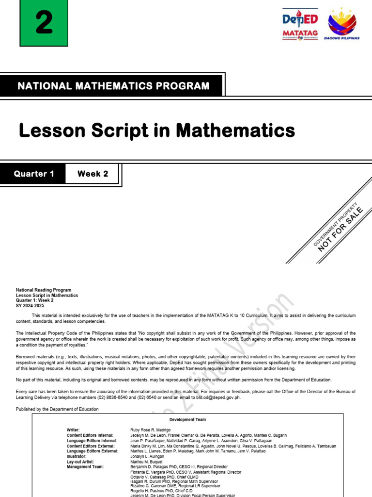 Co 2024 Ls Grade 2 Nmp q1 Week2 Day3 | PDF | Copyright | Numbers
