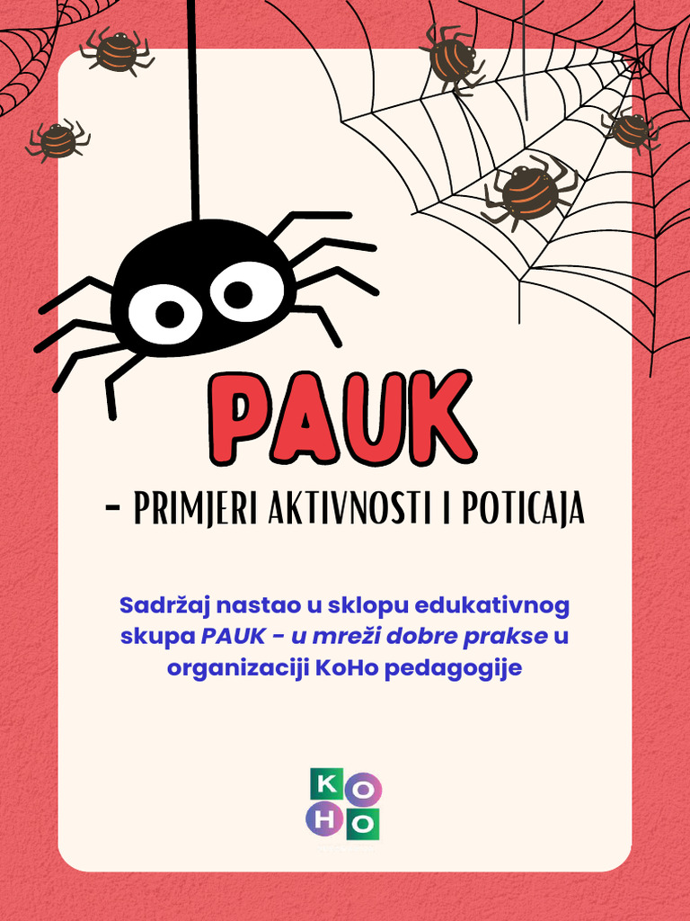 66556cd850cbf886f7a89db9 - Pauk - Primjeri Aktivnosti I Poticaja - KoHo - Compressed | PDF