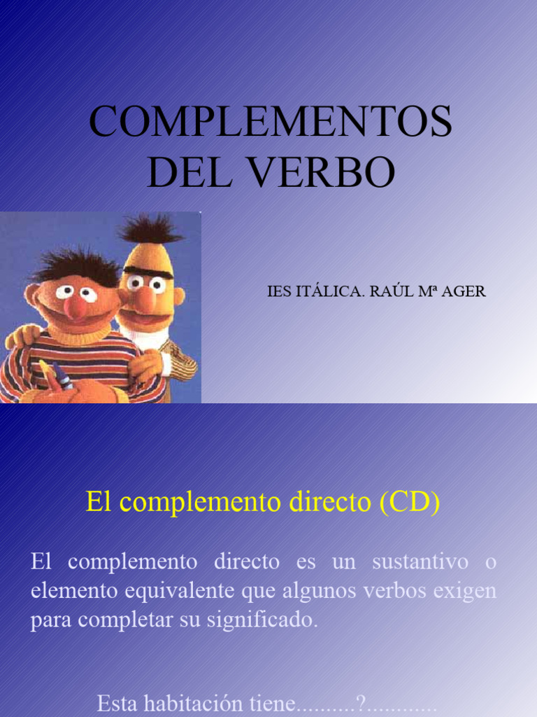07_Complementos_verbales | PDF | Adverbio | Objeto (gramática)