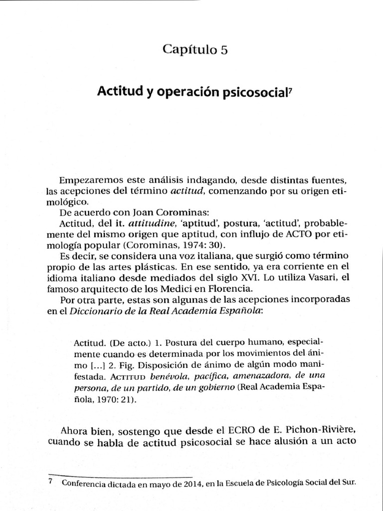 Cap5 Actitud y Operación Psicosocial | PDF