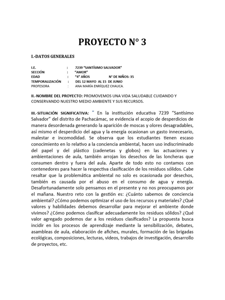 Proyecto Modelo Reciclaje | PDF | Residuos | Comunicación