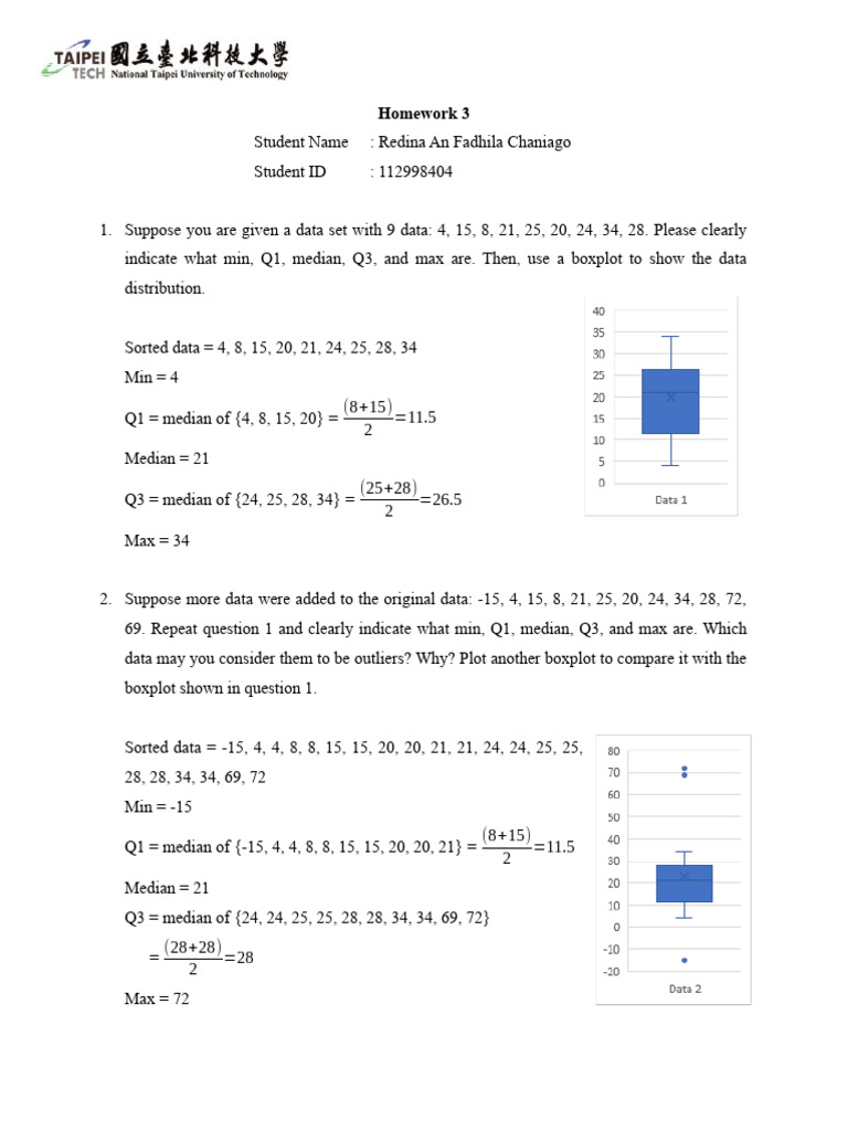HW3-Redina | PDF | Data Analysis | Statistical Analysis
