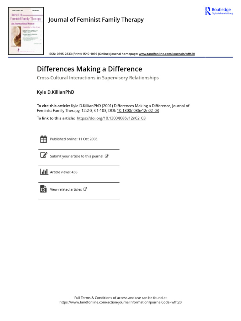 Differences Making A Difference | PDF | Family Therapy | Race (Human Categorization)