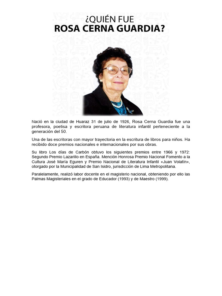 Rosa Cerna Biografía | PDF