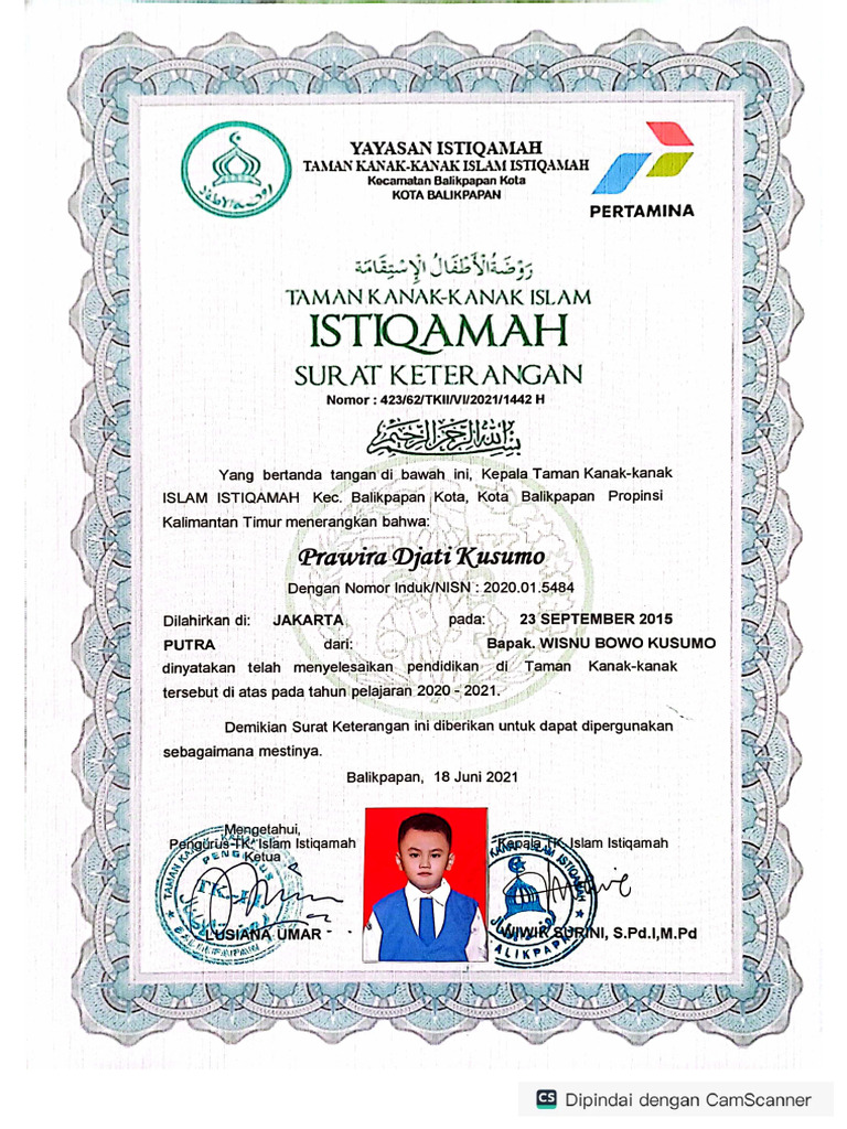 Ijazah TK Prawira | PDF
