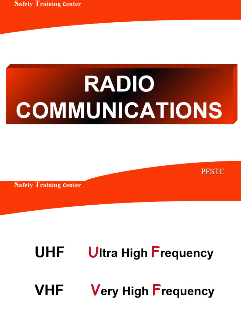 Radio Communication Safety Training Guide | PDF | Very High Frequency ...